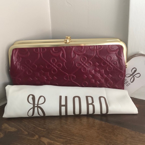 HOBO | Bags | Hobo Leather Lauren Wallet In Embossed Ruby Nwt | Poshmark